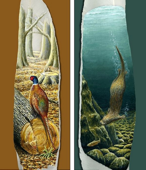 A eterna busca...: A pintura em penas de pássaros