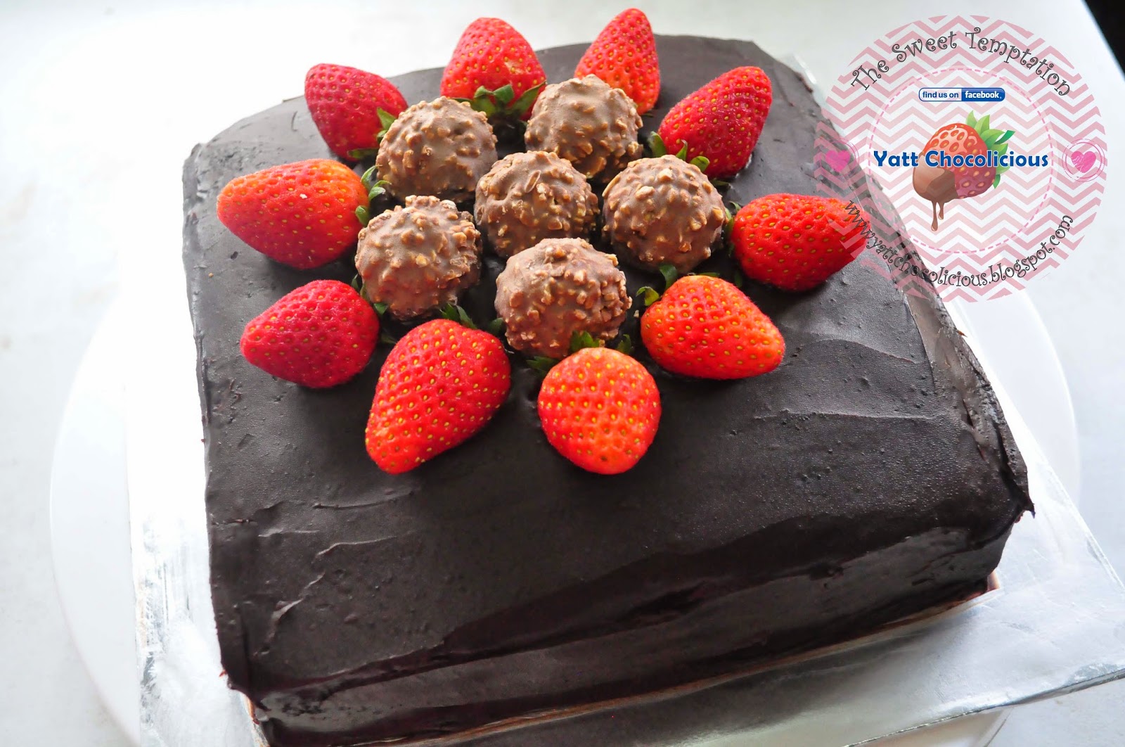 My yummy Homemade Chocolate: Kek coklat moist- with strawberry ...