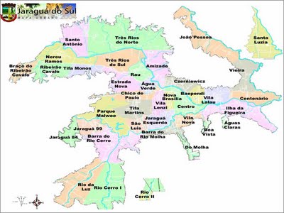 5º Ano da Erich: Mapa do Bairro Três Rios do Sul de Jaraguá do Sul/SC