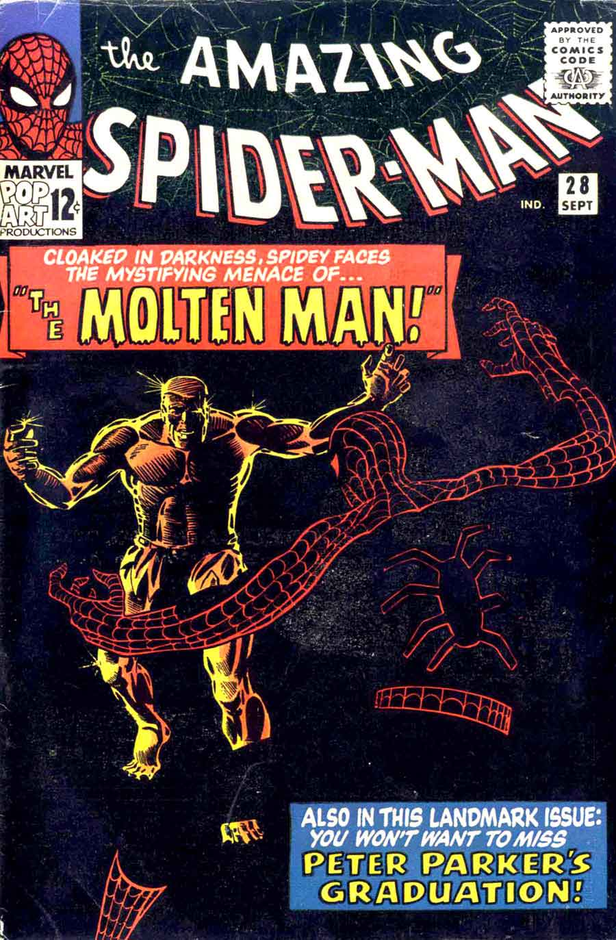 Amazing Spider-man #28 - Steve Ditko art & cover + 1st Molten Man ...