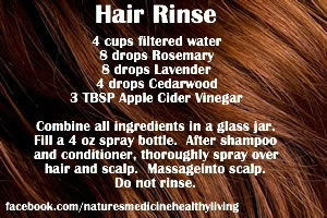 Nature's Medicine, Healthy Living: Hair Rinse