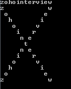 Zoho Interview Questions: C program to print X pattern