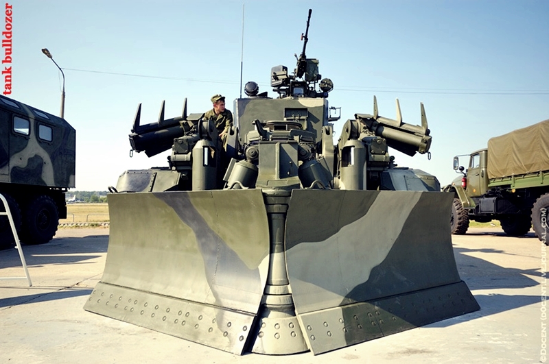 វិទ្យាសាស្រ្តយោធាកម្ពុជា: រថក្រោះធុន Tank Bulldozer- Armored bulldozer