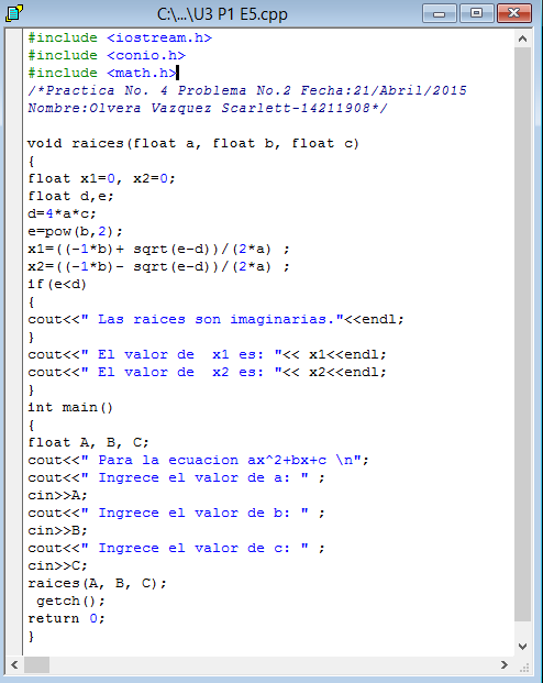Programación Estructurada: Practica 4