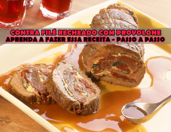 Contra filé recheado com queijo provolone!