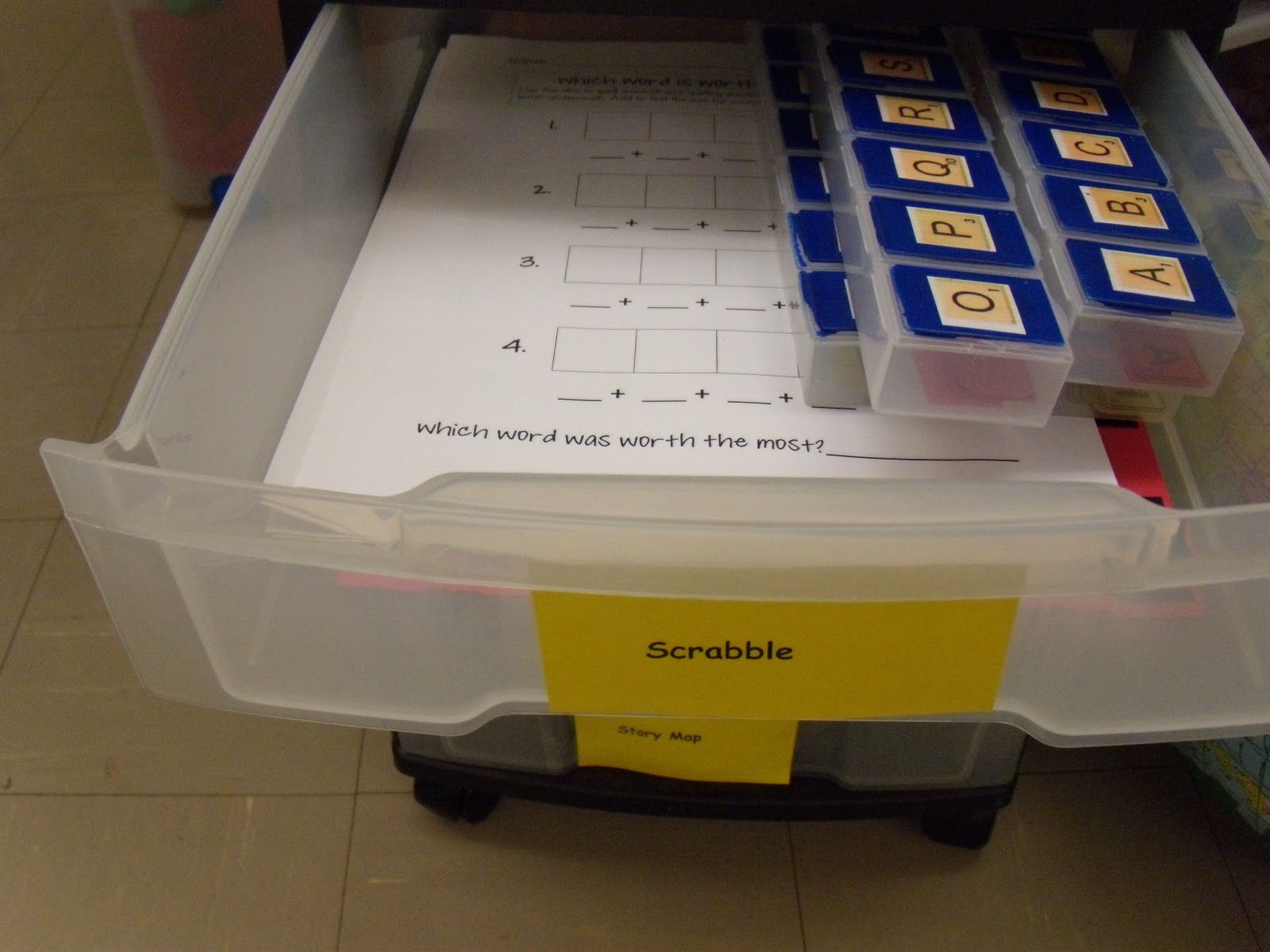 Sweet P's Class Notes: Scrabble Storage