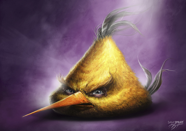 Realistic Angry Birds Illustrations by Sam Spratt