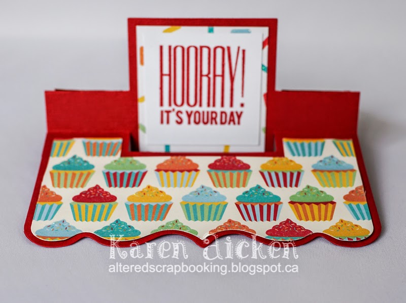 Altered Scrapbooking: Birthday Flip-It card - Sideways
