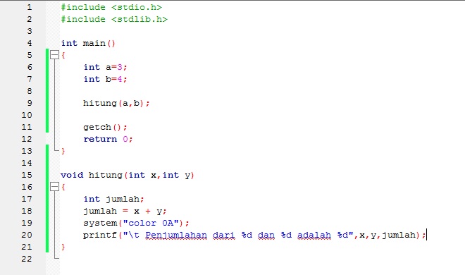 Fungsi Dan Prosedur Dalam Bahasa C