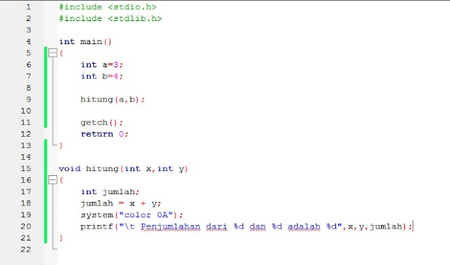 Fungsi Dan Prosedur Dalam Bahasa C