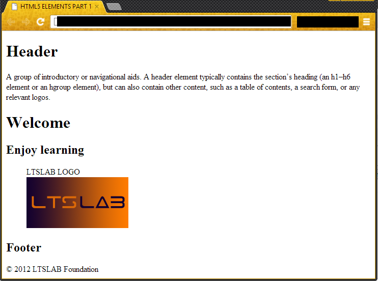 Html5 Elements Part 2 ~ Learn Teach Share