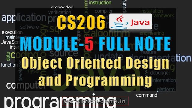 Module 5 Note-CS206 [JAVA] Object Oriented Design and Programming | KTU Students - Engineering ...