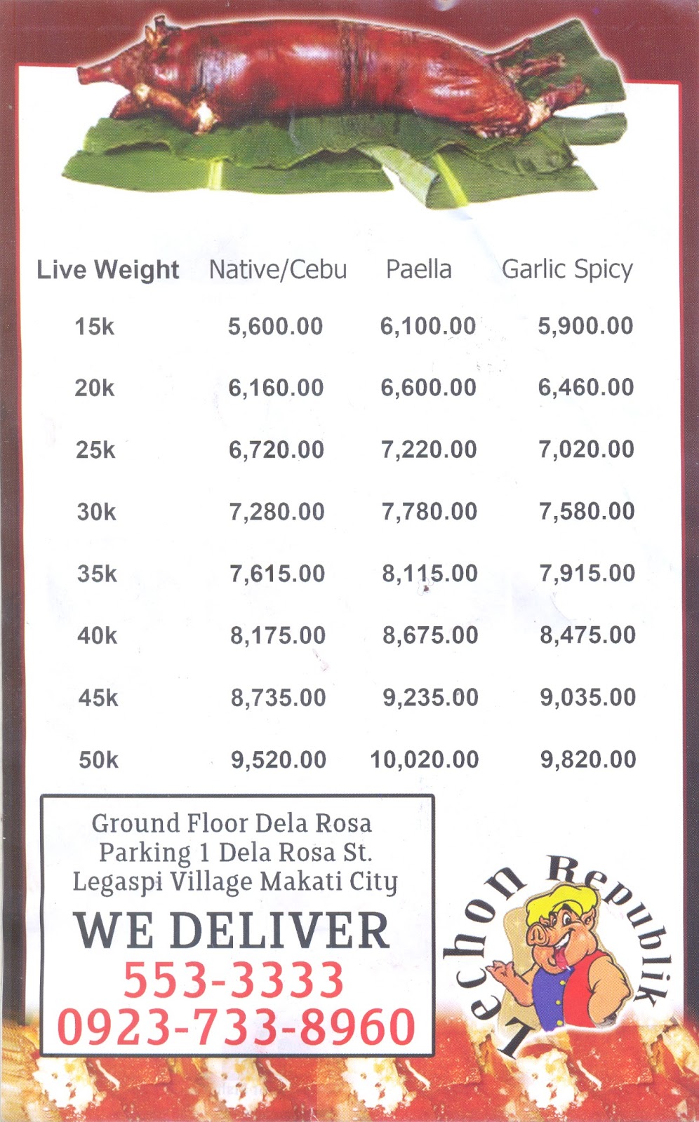 Food in Makati: Lechon Republik Dela Rosa Makati