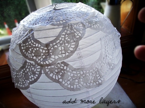 Great Fun etc: Five-Minute Upcycle: Paper-Lace Lampshade