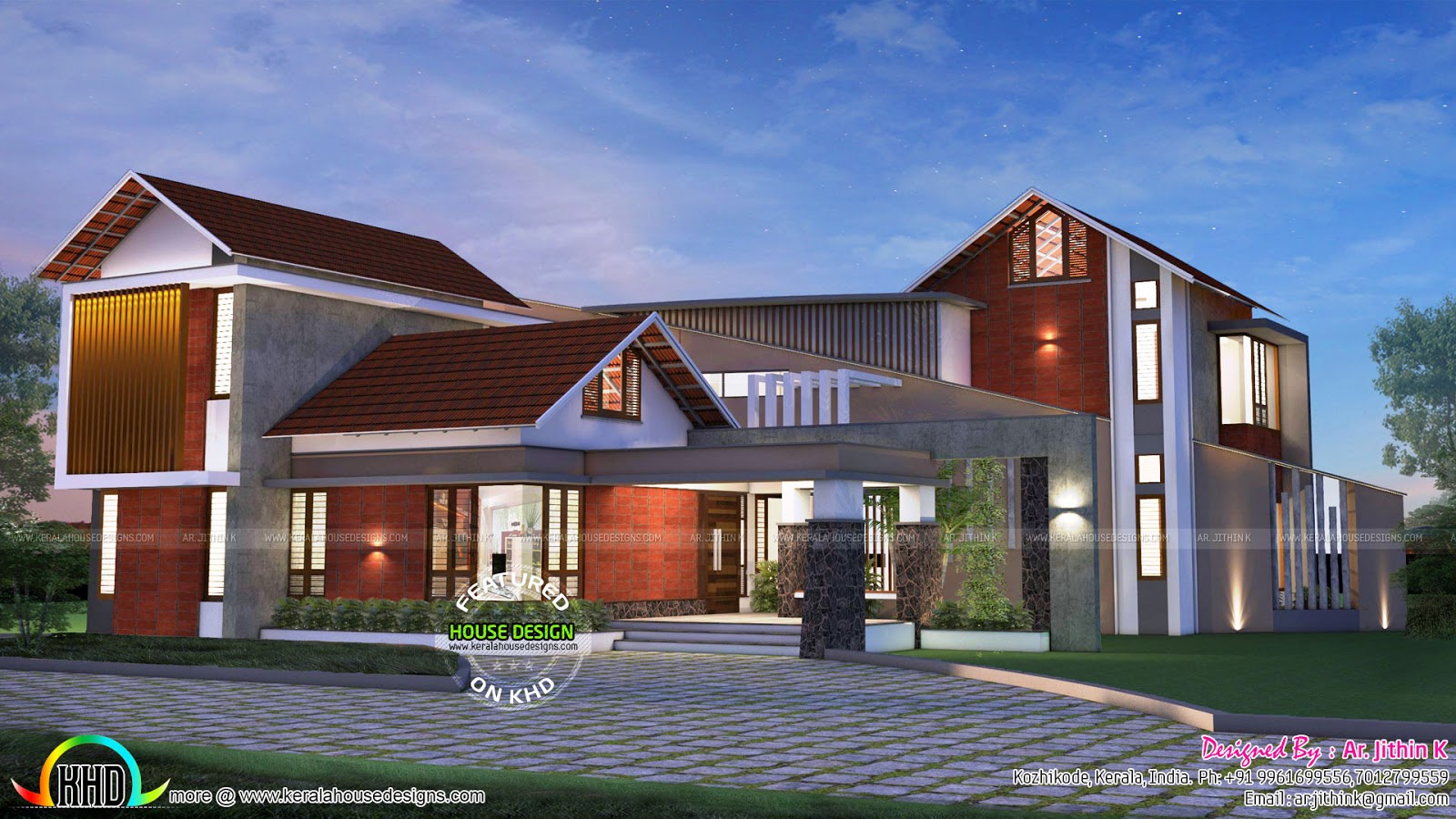 Contemporary mix house with plan by Ar.Jithin K - Kerala Home Design ...