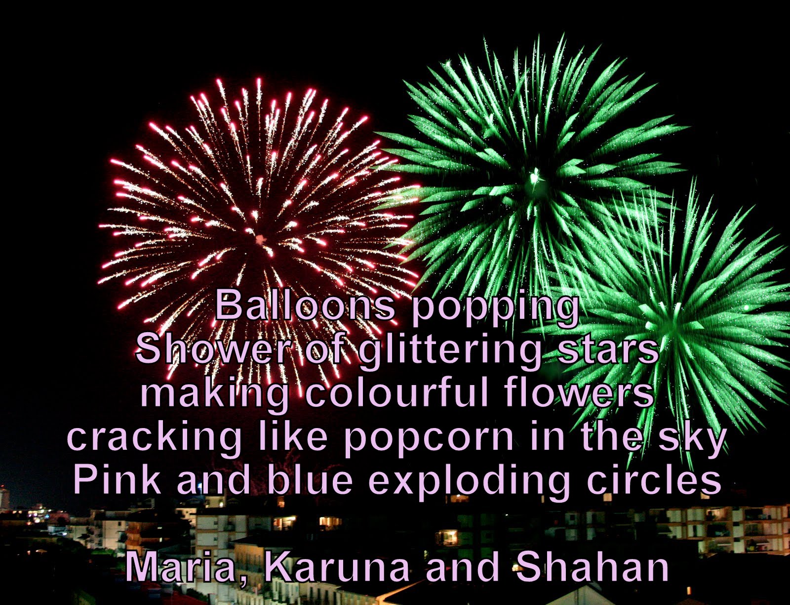 Mrs. Whillier's Wonder kids!: Firework poems