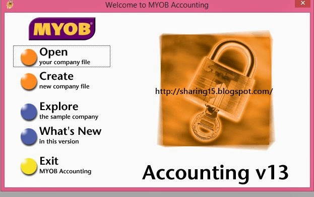 Mengenal Menu-Menu MYOB V.13 ~ Sharing
