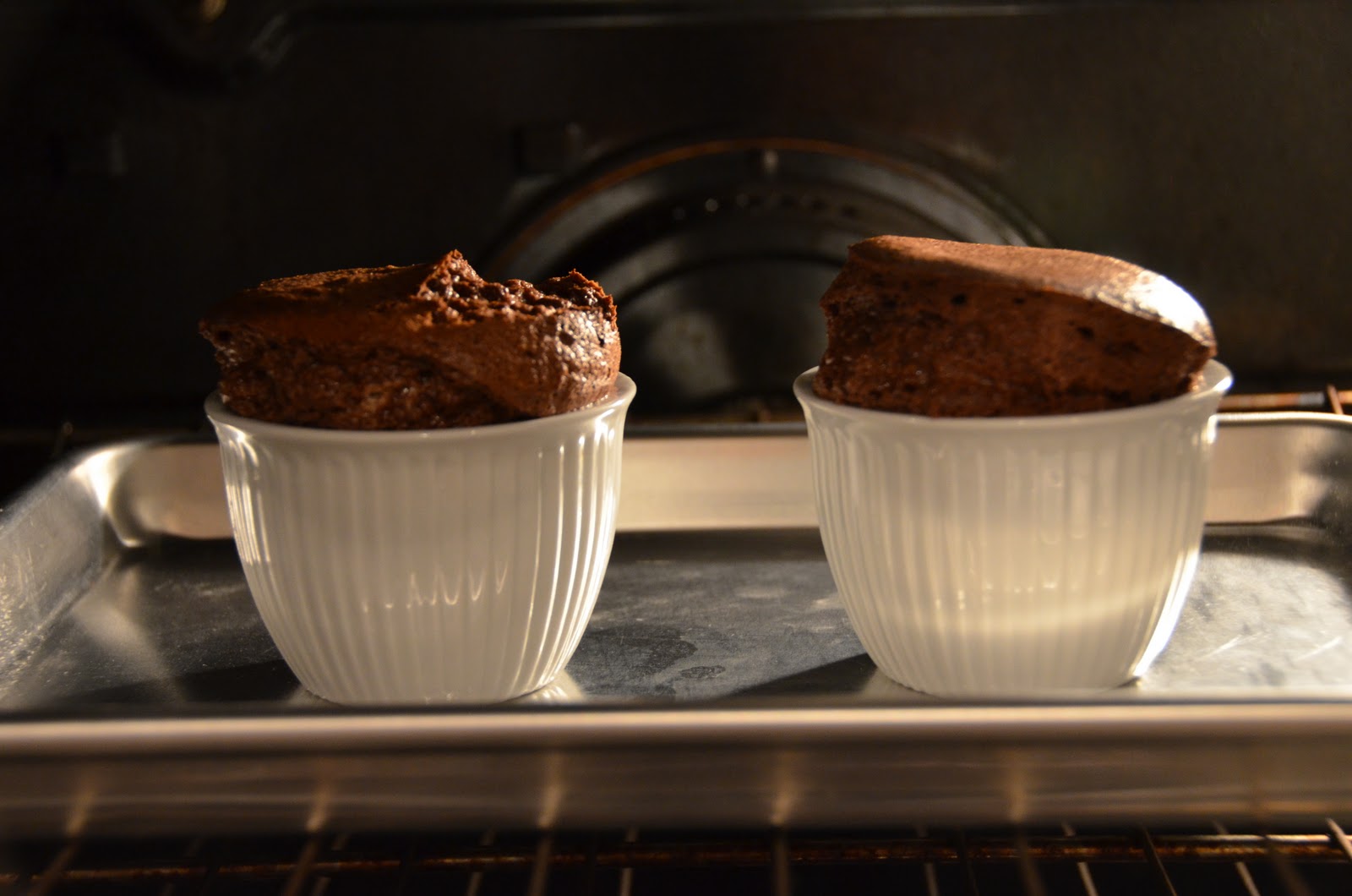 Playing with Flour: Chocolate soufflé with orange crème anglaise