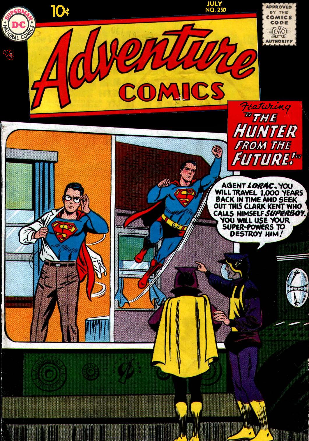 Days of Adventure: Adventure Comics # 250, July, 1958