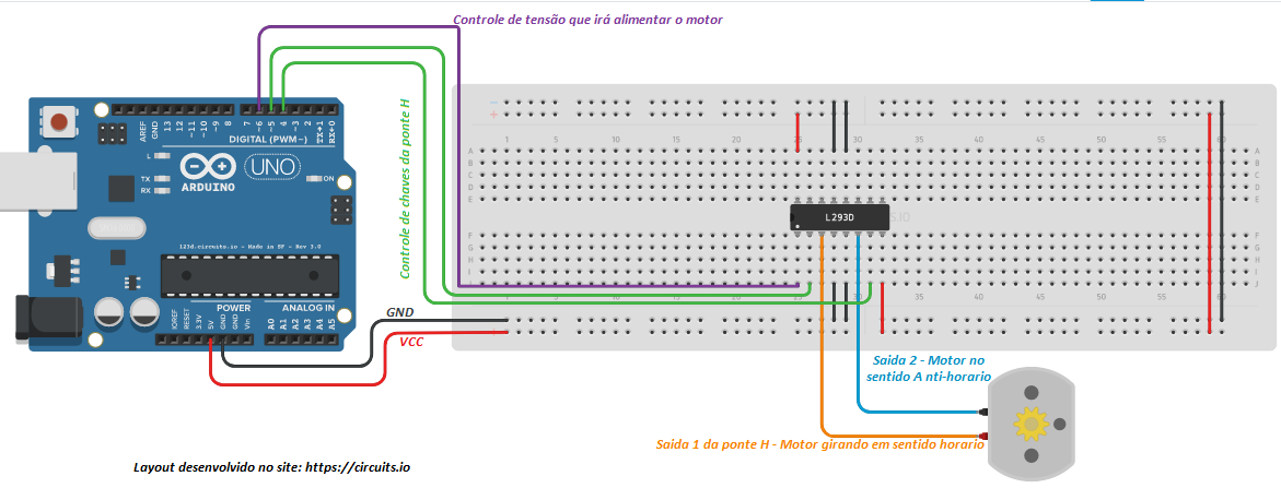 É Lógica, é facil: Motor DC - Como controlar via Arduino