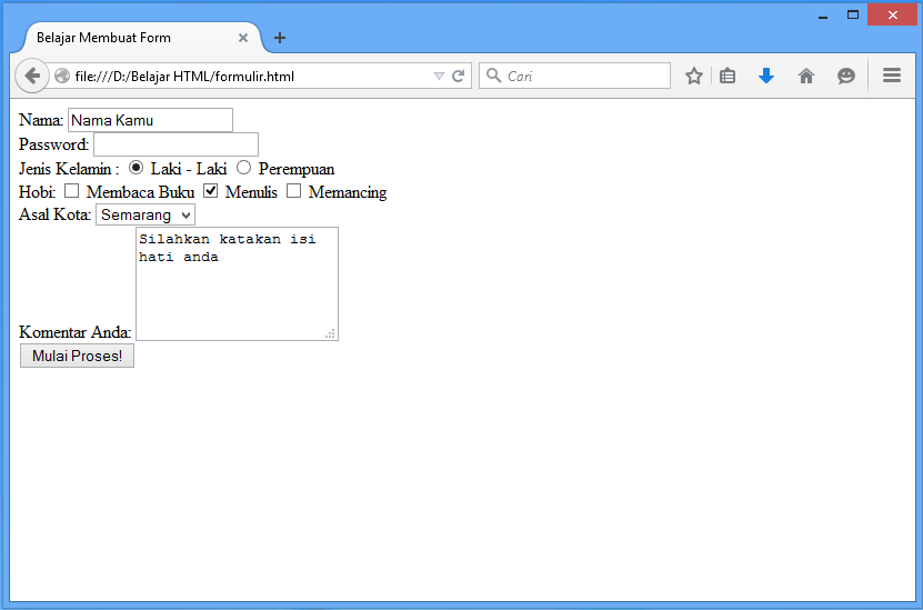 Cara Membuat Form di HTML (tag form)