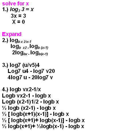 Pre-Calculus 40S Winter 2011 Period C: Logarithmic Theorems I