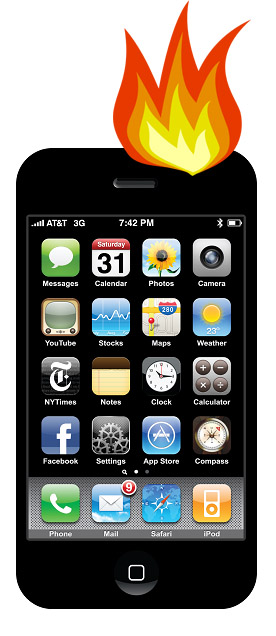 The Plain Yard::..: Plain Shocking - iPhone On Fire!!