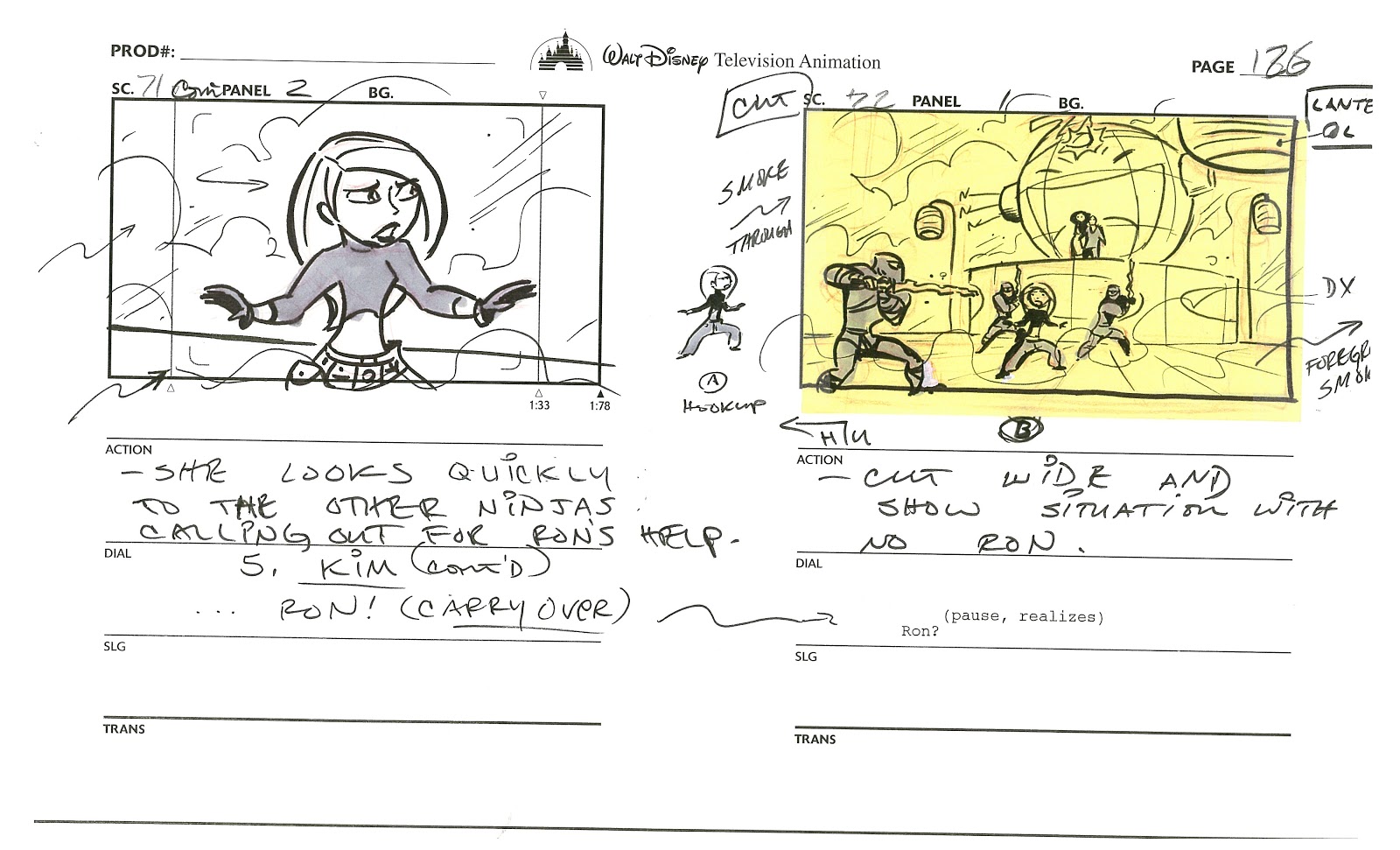 Kim Possible - So the Drama storyboard sequence... - Blooming Concepts