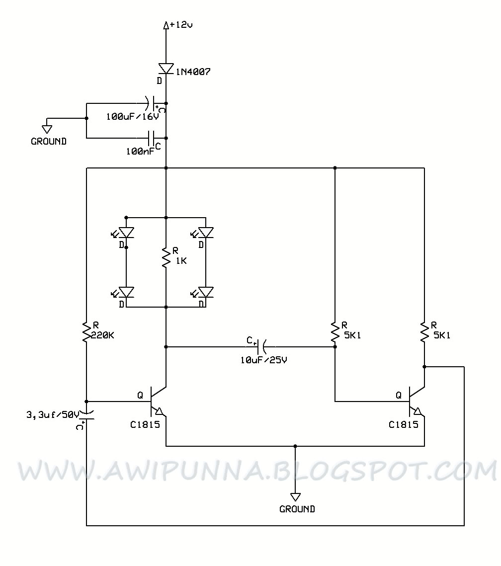 ARWIS' BLOG: Skema Lampu Kilat Menggunakan LED