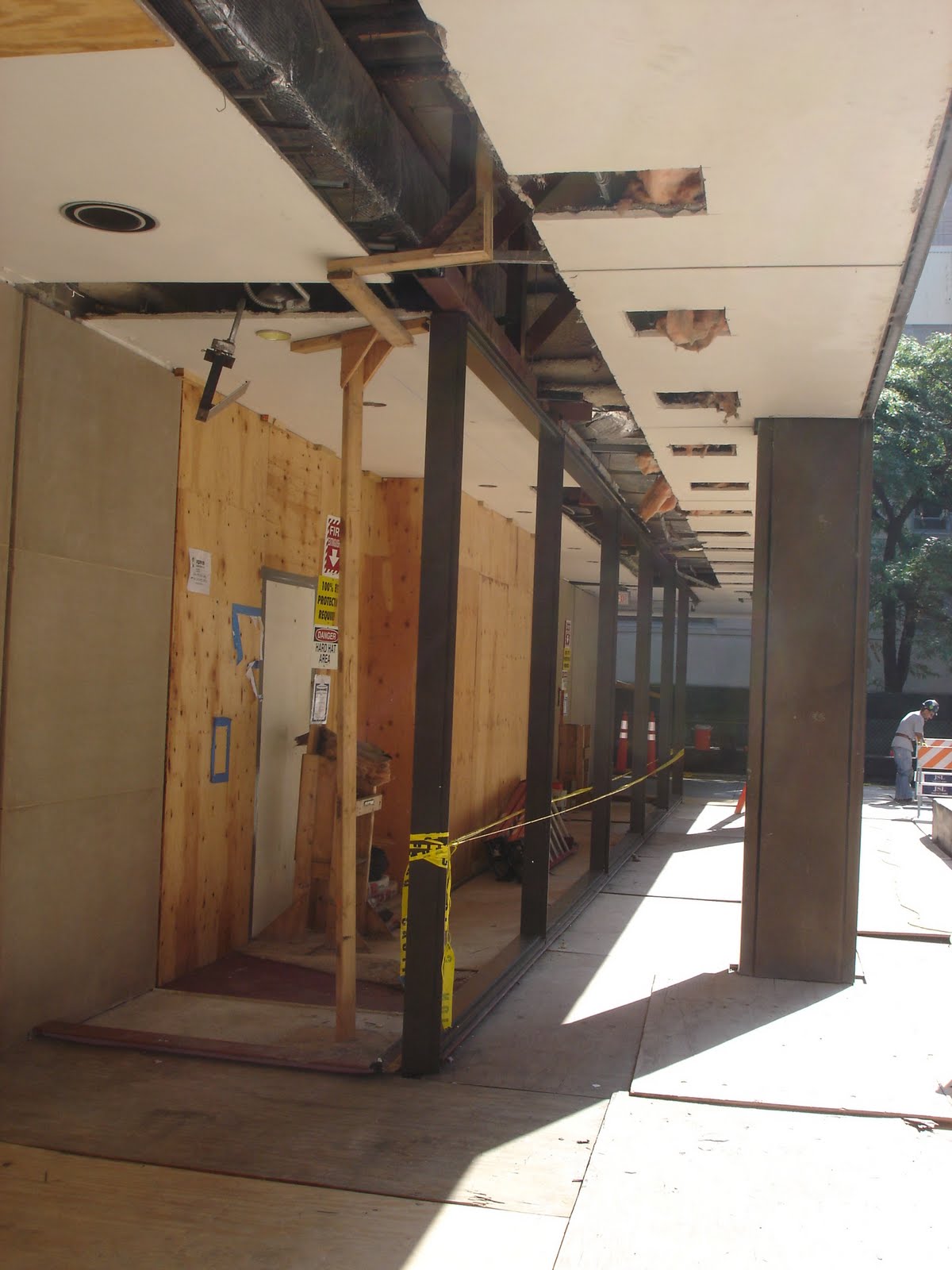 The Renovations @ 65 East: New South Storefront Frame Installed