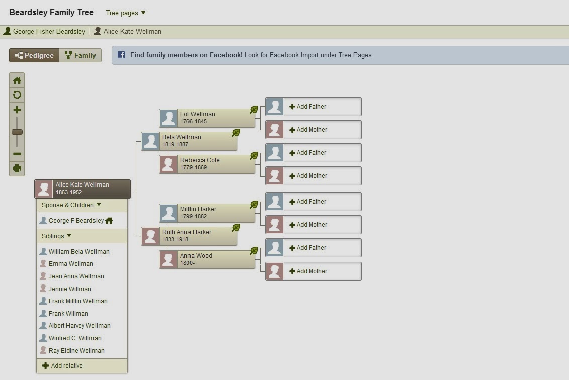 The Beardsley Collection: Family Trees and Correcting a Mistake