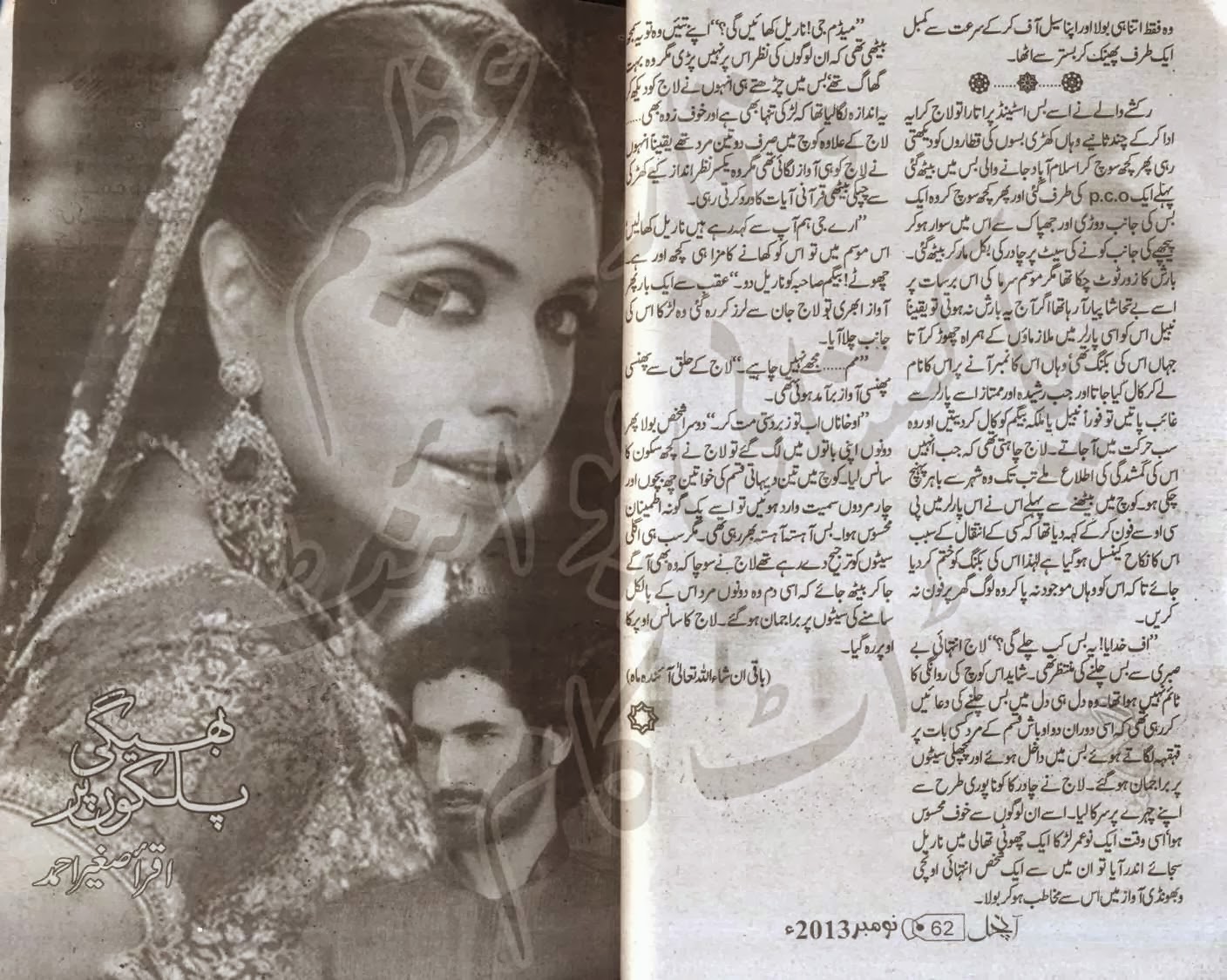 Free Urdu Digests: Aanchal Digest November 2013 Online Reading.