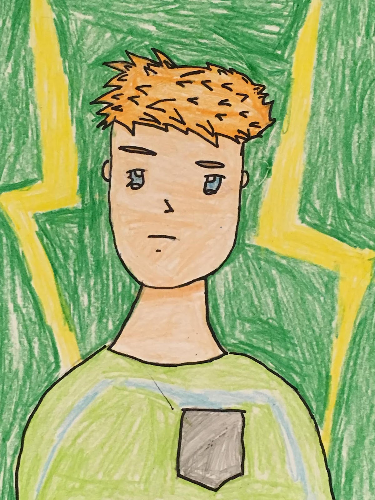 Lines, Dots, and Doodles: Beginning of the Year Self Portraits