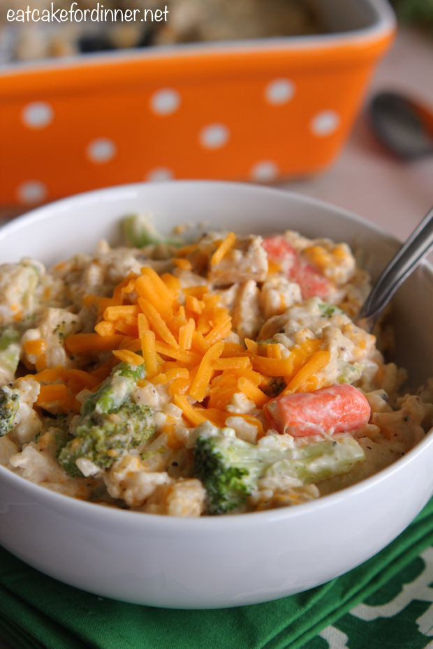 Eat Cake For Dinner Creamy Chicken Veggie And Rice Casserole