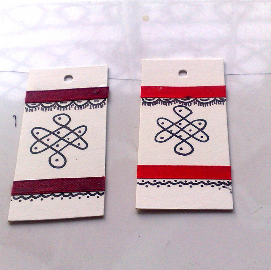 imprints handmade: Rangoli on a bookmark