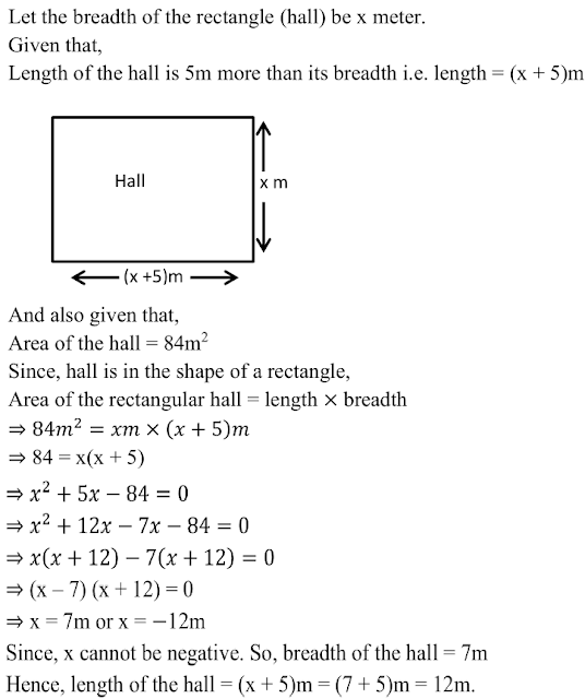 R.D. Sharma Solutions Class 10th: Ch 8 Quadratic Equations Exercise 8.11