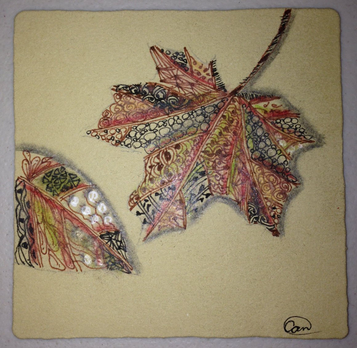 Whimsy by Kelly : Autumn Leaves- Zentangle Inspired Art