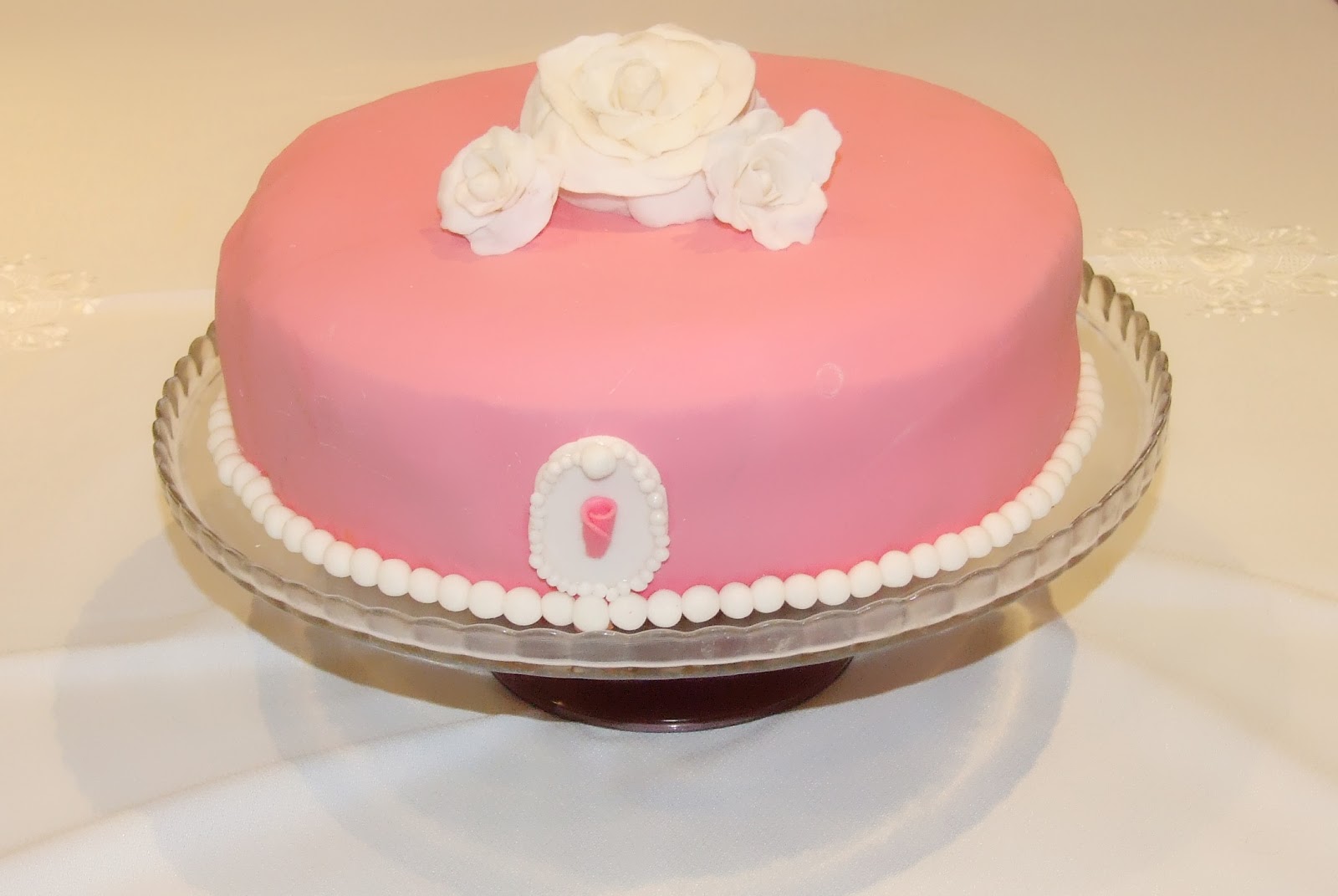 reposteando con pepa: TARTA DE FONDANT ROSA