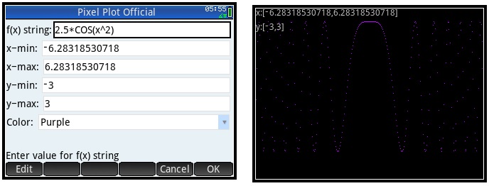 Eddie's Math and Calculator Blog: HP Prime: Pixel Plot, How to Change ...