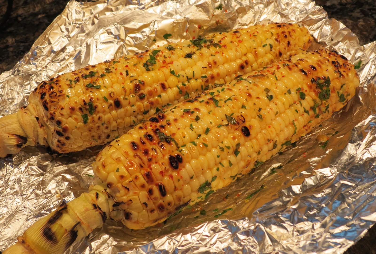 Dinner with the Welches: Grilled Corn with Herb and Lemon Butter