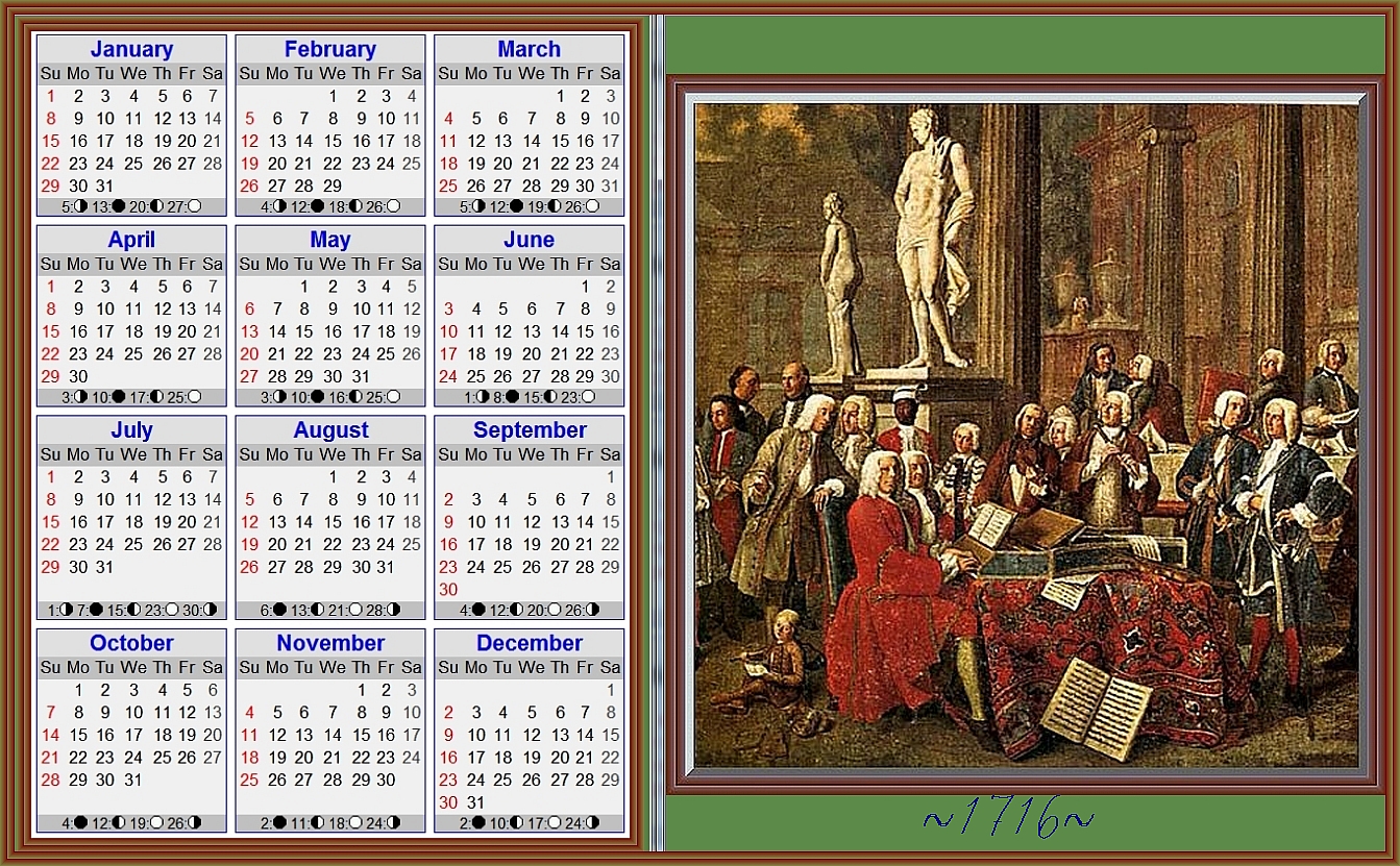 Views from North Cecil: .::1928 Calendar & 1716 Calendar.::.For Use in ...