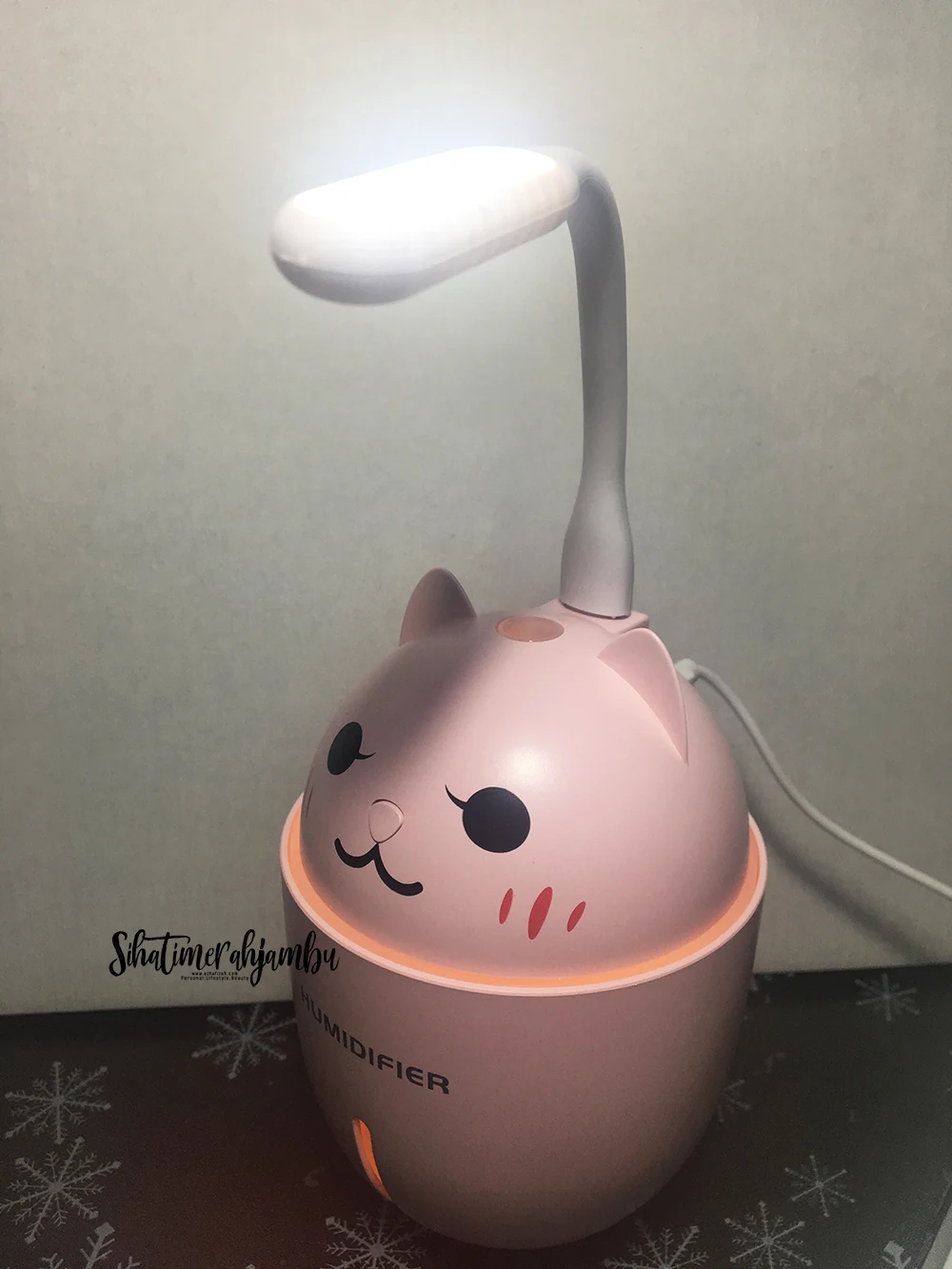 Air Humidifier Adorable Cat With Fan & LED Lamp