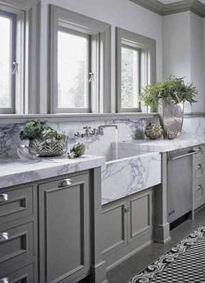 Michael Homchick Stoneworks: COLORFUL Painted kitchen cabinets