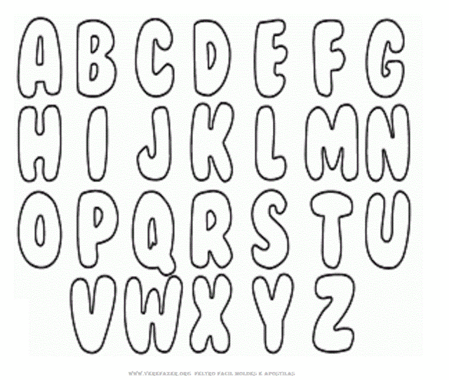 Molde de Letras do Alfabeto para artesanato em Feltro - Ver e Fazer