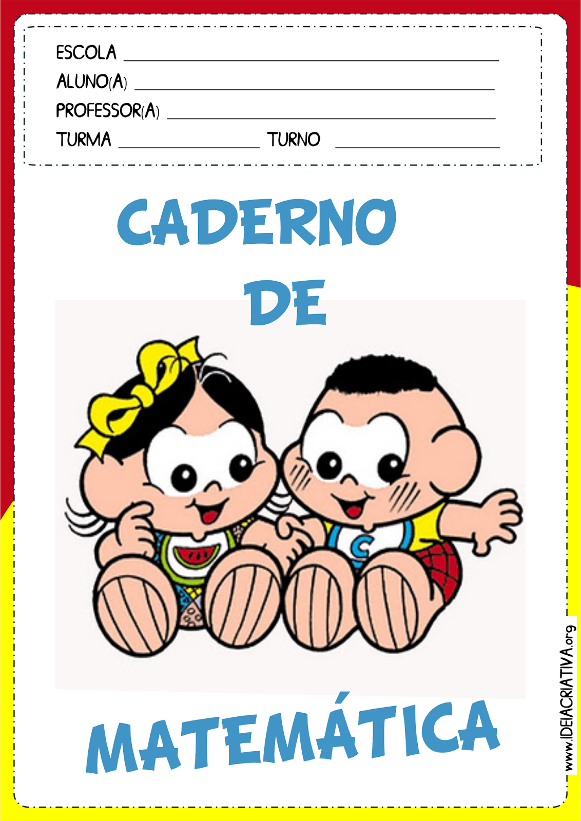Capa De Caderno Para Imprimir Educação Infantil - FDPLEARN