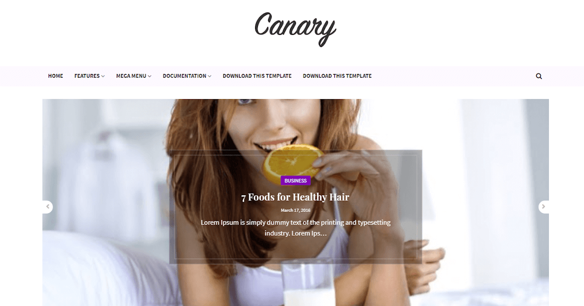 Canary Blogger Template - Way2themes