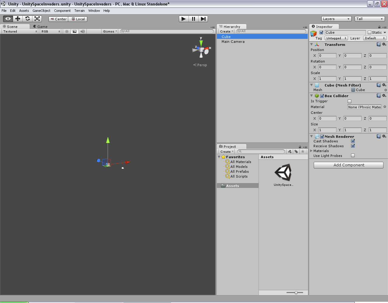 Programmer's Ranch: Unity3D: Space Invaders (Part 1 - Navigation and Materials)