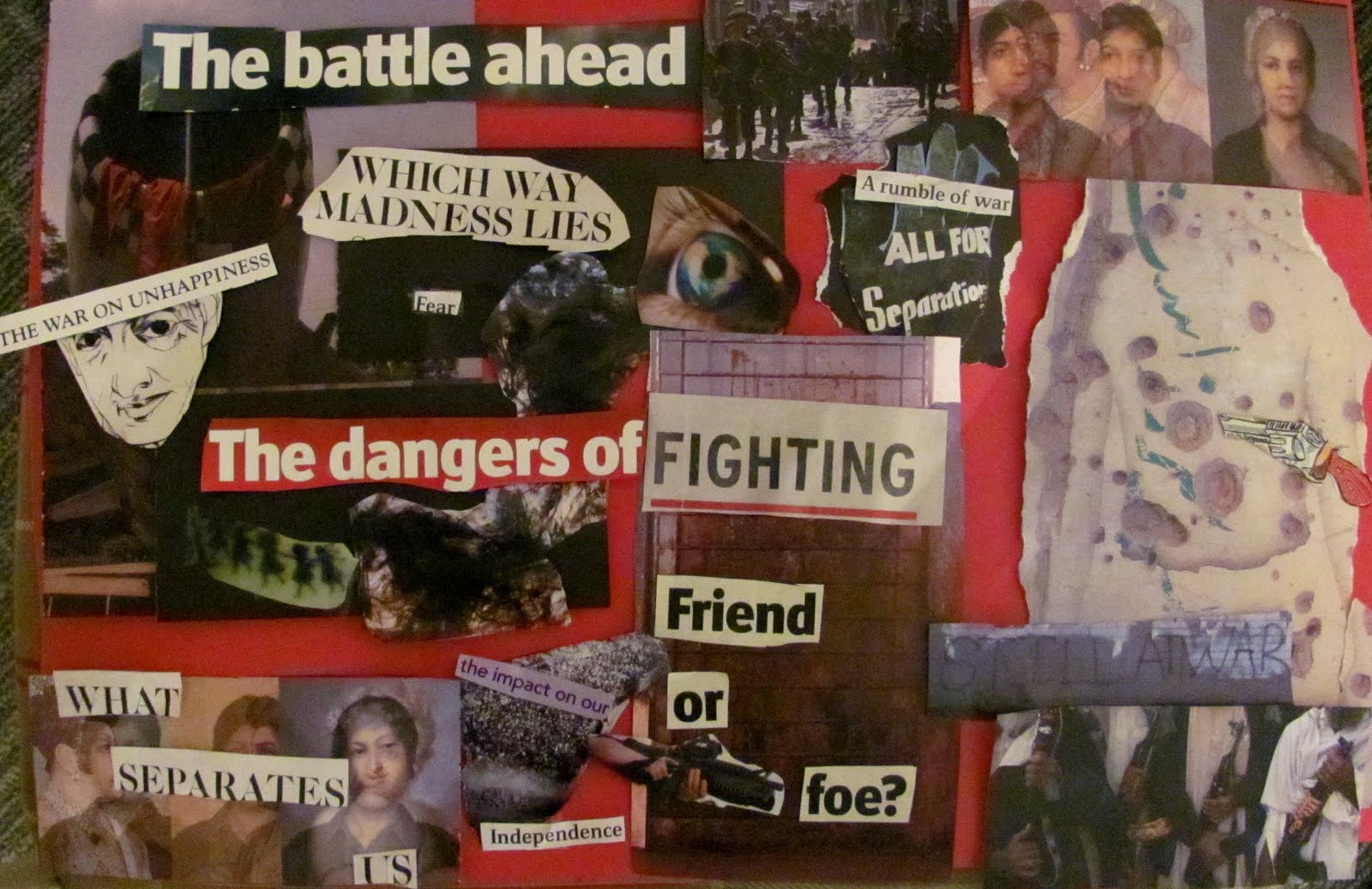 The Impact of War: Honors Component: War Collage by Juliana Hernandez
