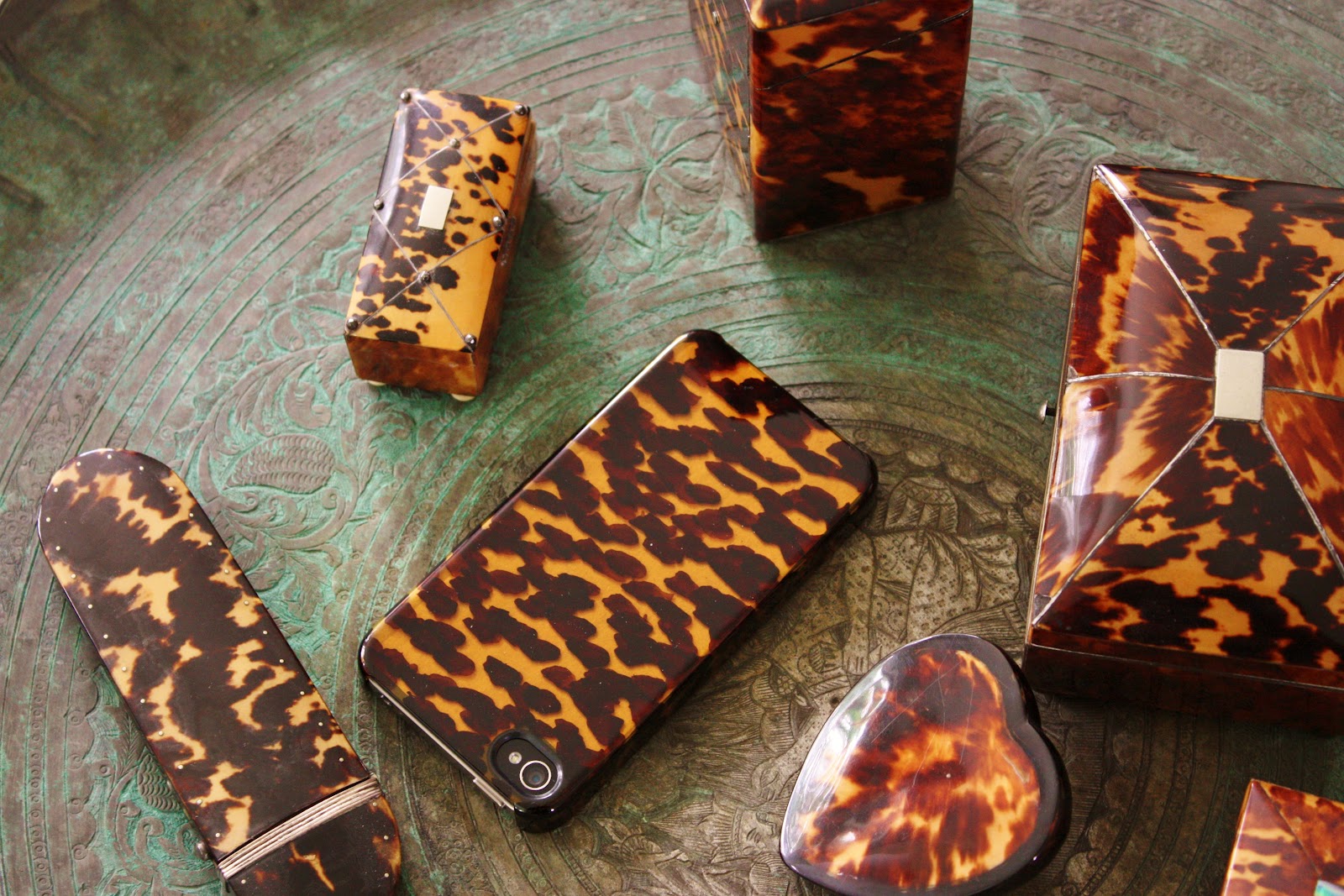 for the love of a house: favorite collections: antique tortoiseshell boxes