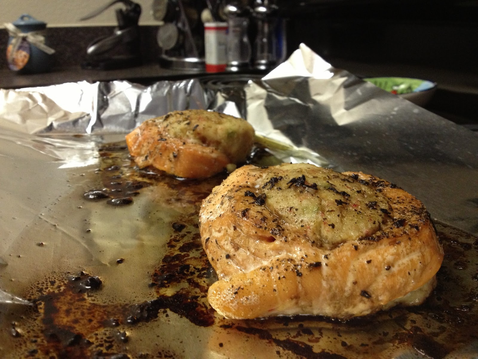 What Holly's Cooking: Salmon Pinwheels with Salad!